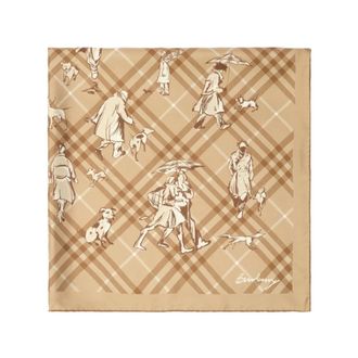 Burberry Karierter Seidenschal - - Accessories - Herren - Braun - ONE SIZE
