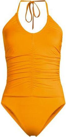 Lands End Wandelbarer Neckholder-Badeanzug, hoher Beinausschnitt, Damen, Größe:38 regular, Orange, Nylon-Mischung, by Lands End