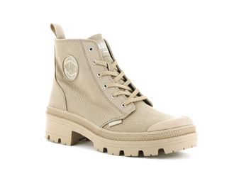Palladium Damen Pallabase Twill Boots, Beige Braun, 36 EU