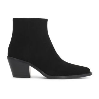 Kazar Wildleder-Stiefeletten mit Rei&szlig;verschluss und erweiterter Zehenbox - - Shoes - Damen - Schwarzk - 38 EU