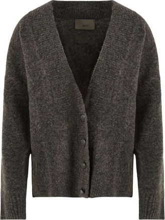 Akep Andrea Cardigan - - Knitwear - Damen - Grau - S