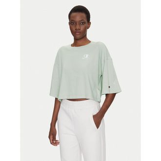 Champion T-Shirt Icons Washed Look 118023 Gr&uuml;n Loose Fit