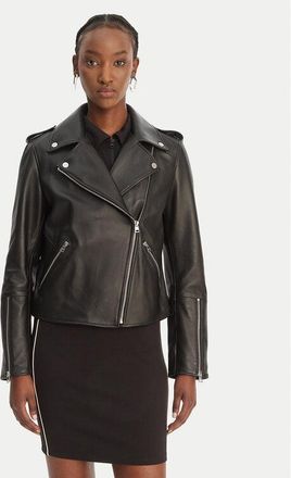 HUGO BOSS Lederjacke Lujana 50551255 Schwarz Regular Fit