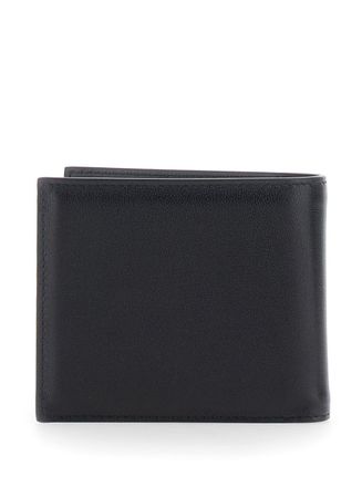 Givenchy Mens Bi-Fold Wallet Pebbled Leather Black Calfskin