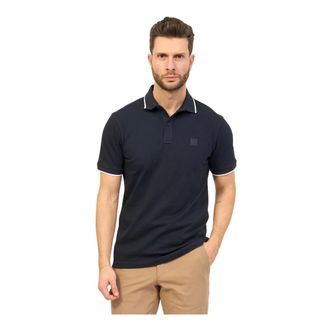 HUGO BOSS Homme, Tops, Bleu, Taille: XL Polo Slim Fit en Piqu&eacute; Bleu