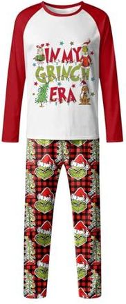 Generic Le Grinch Pyjama Noel Famille De Grinch The Deguisement Noël Chaud Et Doux Coton Bebe Pull Garcon Ensemble Femme Homme Assorti Costume Hiver Vetement 