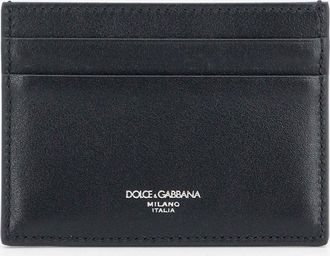 Dolce & Gabbana Leather card holder with woven pattern - DOLCE & GABBANA - gender_Man