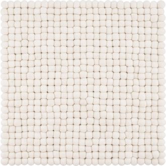 myfelt Filzkugel Sitzauflage Stuhlauflage - Linéa - 36x36 cm, weiß