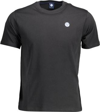 North Sails Schwarzes Logo-Akzent-T-Shirt - - Tops - Herren - Schwarzk - XL