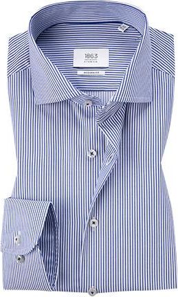 Eterna Herren Hemd blau gestreift