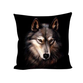 Showudesigns Cool Wolf Kissenbez&uuml;ge, Zierkissen, 45,7 x 45,7 cm, Heimdekoration f&uuml;r Jugendliche/Frauen/Jungen/M&auml;dchen, Wohnzimmer, Schlafzimmer, Sofa, Stuhlkissenb