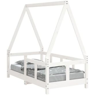 vidaXL Kinderbett Wei&szlig; 70x140 cm Massivholz Kiefer - Vidaxl