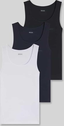HUGO BOSS Slim Fit Tanktop aus reiner Baumwolle im 3er-Pack