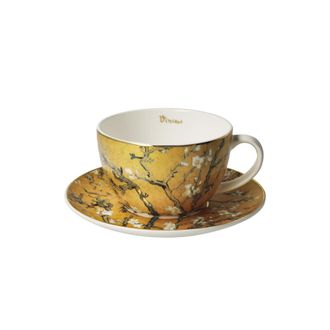 GOEBEL Tee-/ Cappuccinotasse Van Gogh- Mandelbaum Artis Orbis