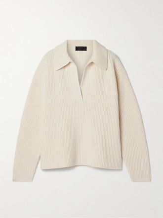 Nili Lotan Pull En Cachemire Côtelé Tova - Ivoire