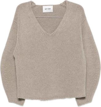 Soft Goat V-Pullover - Beige
