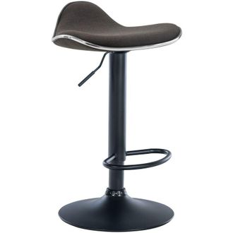 Clp Tabouret Shanghai en tissu gris fonc&eacute;, Schwarz