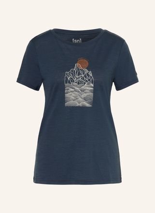 super.natural Funktionsshirt Preikestolen Cliffs Mit Merinowolle blau