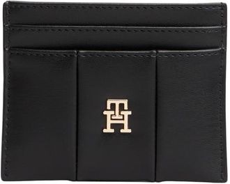 Tommy Hilfiger Th Icon CC Holder Quilted Aw0aw17745, Porte-Cartes Femme, Black (Black), Taille Unique