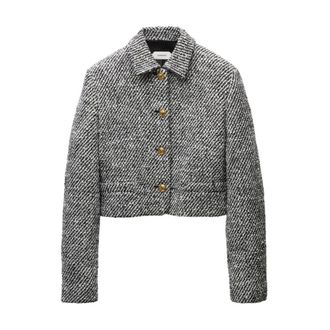 Versace Boucl&eacute; Wollmischungs-Blousonjacke - - Jackets - Damen - Mehrfarbig - M