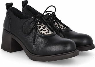 Lince Lince Bluchers en cuir avec lacets confortables | Semelle en caoutchouc | Semelle int&eacute;rieure gel | I52601 | Fabriqu&eacute; en Espagne, Cuir Billy noir, 38 E