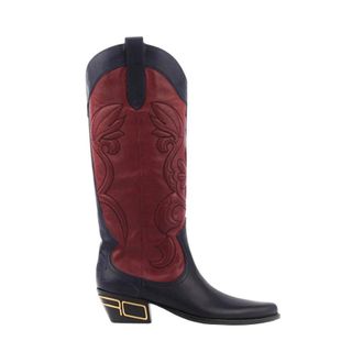 Etro Bottes style Texan en cuir - Femme - Chaussures - Multicolore - Taille: 40 EU