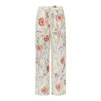 Alexander McQueen Meadow Floral Print Hose - - Trousers - Damen - Beige - M