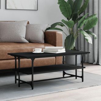 vidaXL Table basse Noir 100x50x40 cm Bois ding&eacute;nierie Vidaxl
