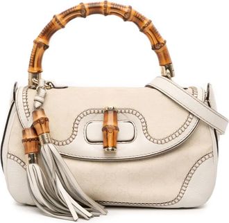 Gucci sac à bandoulière New Bamboo médium (2016-2025) - Blanc