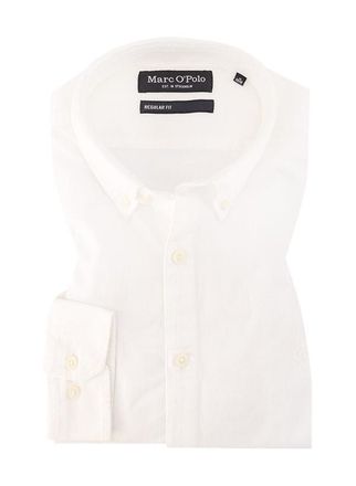 Marc O'Polo Herren Hemd wei&szlig; Baumwolle