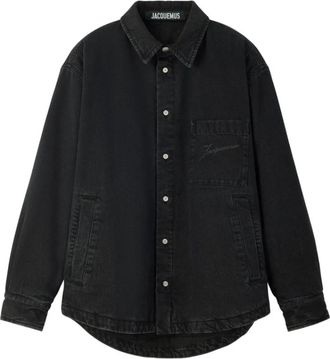 Jacquemus Homme, Vestes, Noir, Taille: XL La Chemise Boulanger Shirt