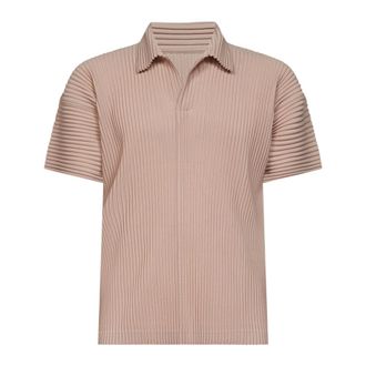 Issey Miyake Homme, Tops, Rouge, Taille: XL Polo Chemises