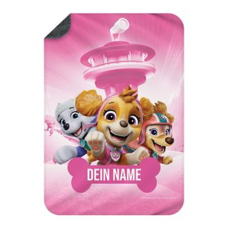 Picanova Personalisierbare PAW Patrol Decke - kuschelige Fleece Kuscheldecke - Geschenk f&uuml;r Kinder weiche Premiumqualit&auml;t - M&auml;dchenwelpen 150x100 cm