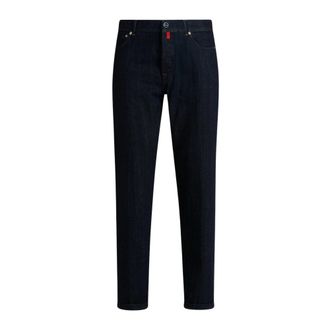 Kiton Tailored 5-Pocket Stretch Cotton Denim - - Jeans - Herren - Blau - W31