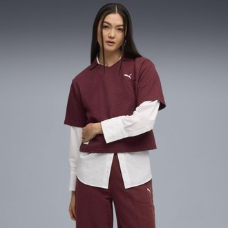 Puma Class Relaxed Polo Damen, Kleidung, Rot, M