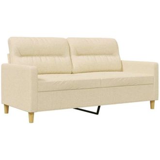 vidaXL 2-Sitzer-Sofa Creme 140 cm Stoff Vidaxl