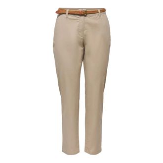 Jacqueline de Yong Chicago MW Belted Chino Pant - - Trousers - Damen - Beige - XS