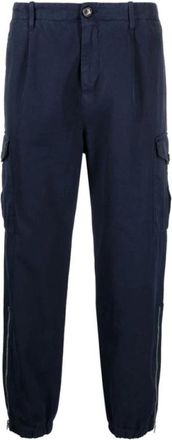 Brunello Cucinelli Homme, Pantalons, Bleu, Taille: L Straight Pantalons