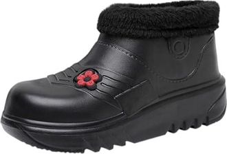 Generic Bottines De Neige Femme Bottes Imperm&eacute;ables avec Doublure en Peluche Chaude Semelle Antid&eacute;rapante Chaussures dHiver L&eacute;g&egrave;res Et Confortables pour Jardi