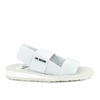 Love Moschino Flache Sandale - - Shoes - Damen - Grau - 37 EU