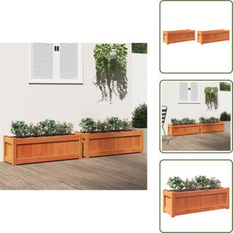 vidaXL The Living Store - Pflanzk&uuml;bel 2 Stk. Wachsbraun Massivholz Kiefer - Holz Pflanzentopf - Kiefernholzk Planter - Garten Dekor - Balkon Dekoration