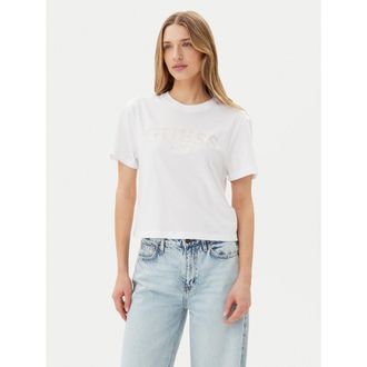 Guess T-Shirt V5GI09 K9RM1 Wei&szlig; Regular Fit