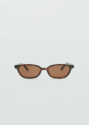 Mango Lunettes de soleil monture plastique chocolat - Femme - Taille unique - MANGO
