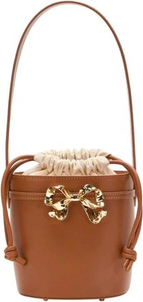 Self Portrait Femme, Sacs, Brun, Taille: ONE Size Shoulder Bow Bag