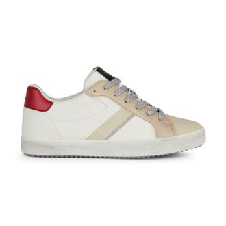 Geox Damen D Blomiee C Sneaker, Optic White Red, 38 EU