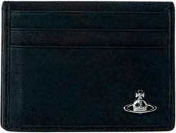 Vivienne Westwood Homme, Accessoires, Noir, Taille: ONE Size Leather Card Holder