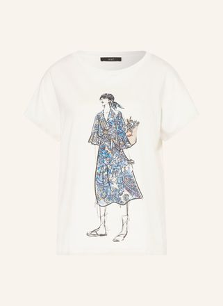 Oui T-Shirt Mit Schmucksteinen weiss