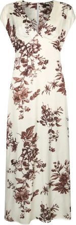 Liu Jo Femme, Robes, Multicolore, Taille: 36 FR Abito lungo in raso stampato