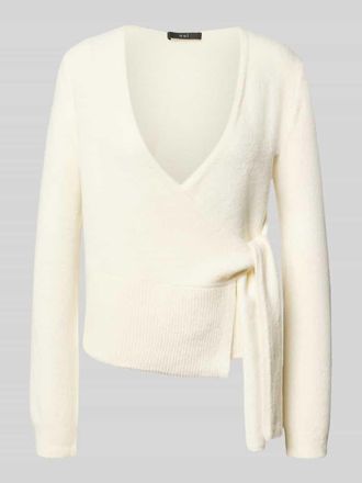 Oui Regular Fit Wickeljacke mit Baumwoll-Anteil in Strick-Optik