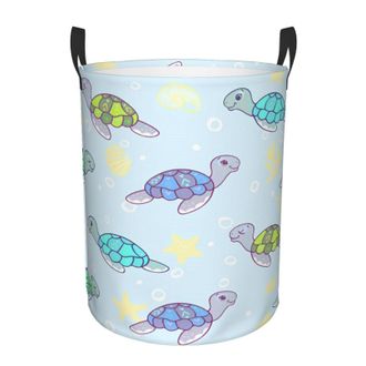 Generic Niedliche Schildkr&ouml;ten Korb W&auml;sche Rund W&auml;schek&ouml;rbe Stehender W&auml;schetonne F&uuml;r W&auml;schesack Kuscheltier Waschk&uuml;che